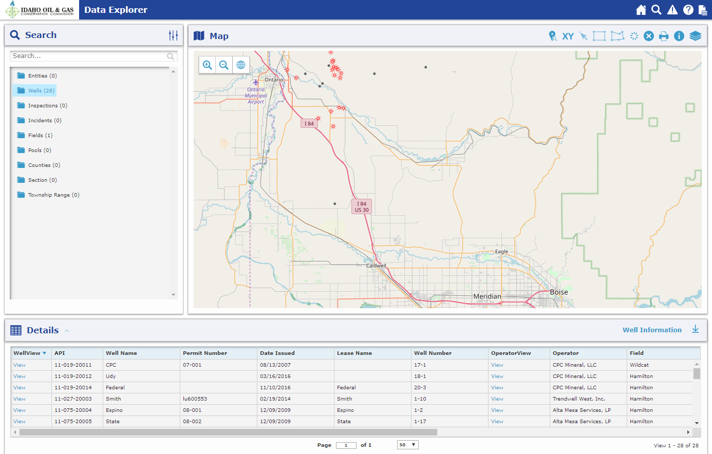 Data Explorer | Oil & Gas Conservation Commission